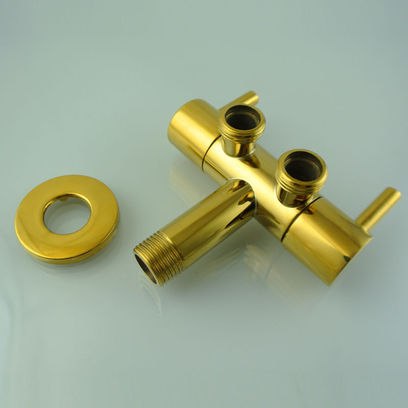 Luxury Gold Toilet Hand Held Shower Shattaf Bidet Sprayer Douche +Valve ...