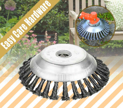 6" 8" Weed Brush Derusting Weeding Wheel Garden Wire Trimmer Grass ...