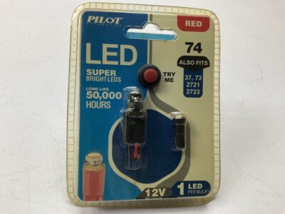 Pilot IL-74R LED Red Light Bulb, 50,000HRS, 12V, (37,73,2721,2723) | eBay