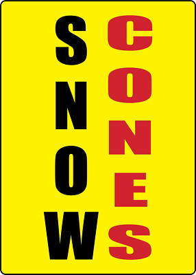 RESTAURANT - SNOW CONES- STOREFRONT ADVERTISING | Adhesive Vinyl Sign ...