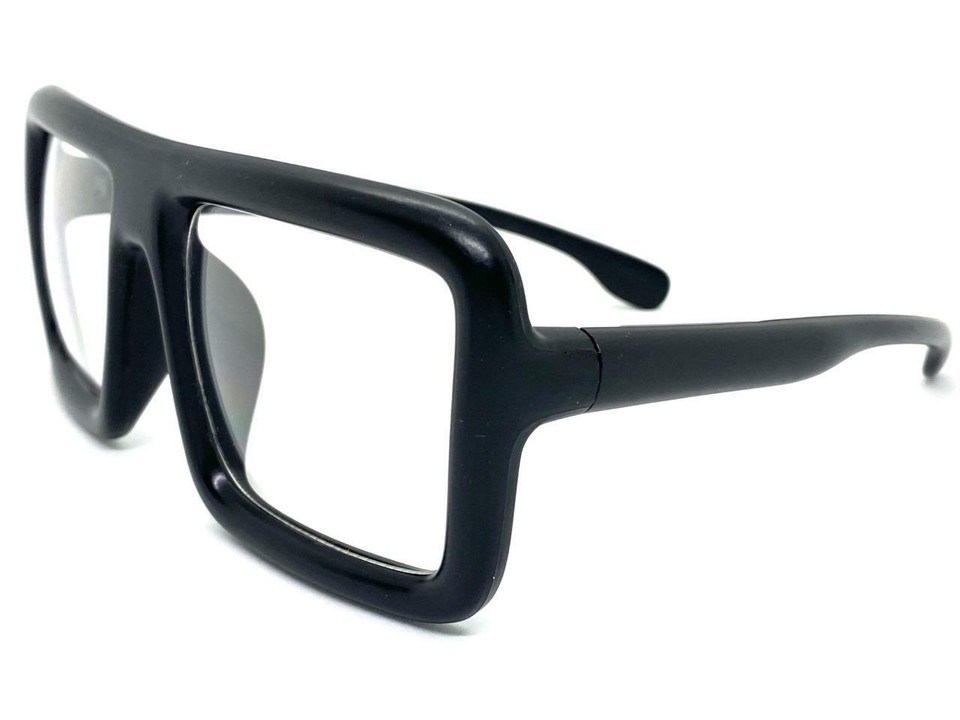 Oversized Vintage Retro Style Clear Lens EYE GLASSES Large Big Thick ...