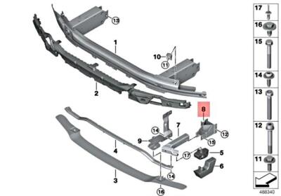 Genuine BMW Alpina M5 B7 F90 G11 G12 G14 G15 G30 G31 Adapter Left ...