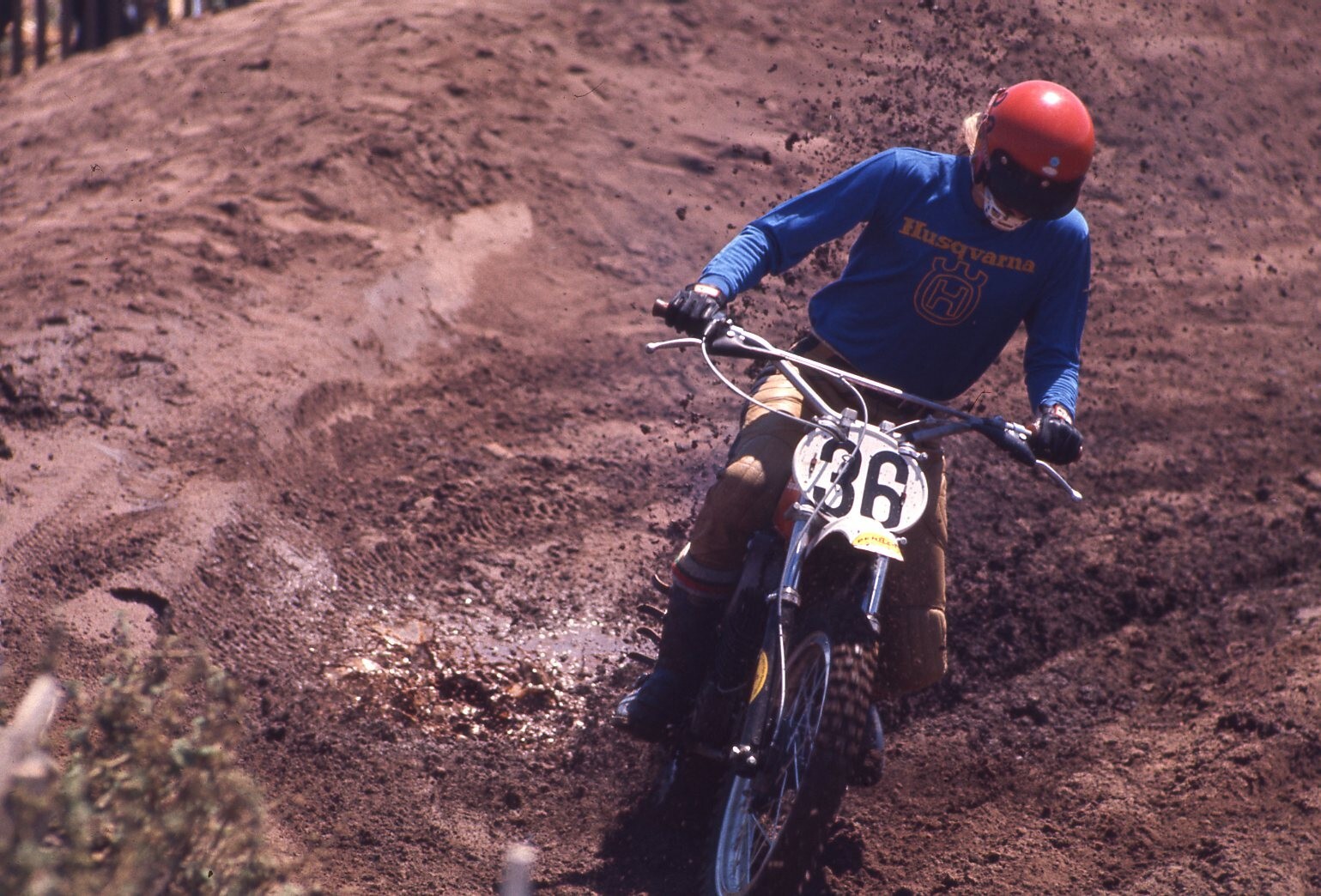 1973 CARLSBAD Tim Hart HUSQVARNA - 35mm Motocross Slide | eBay