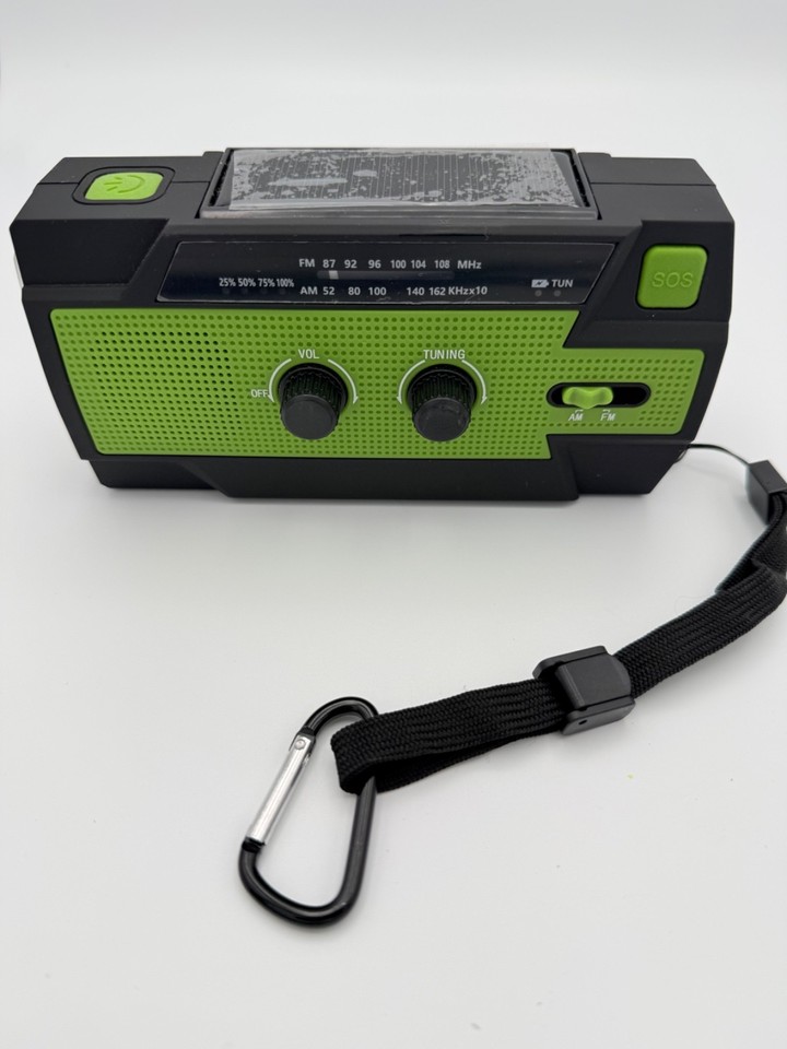 Portable Emergency Wind Up Solar Hand Crank Radio Power Bank Charger FM ...