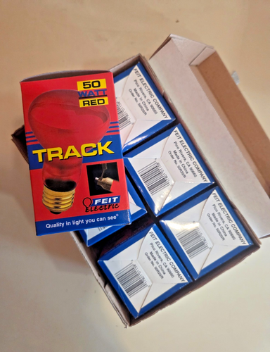 FEIT ELECTRIC 50R20/R Red Track Light Flood Bulb 50 Watt R20 Lot of 6 ...