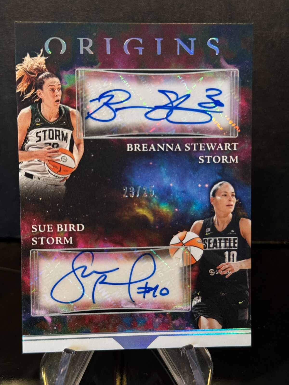 Breanna Stewart / Sue Bird 2024 Origins WNBA #DA-BRS Dual Autographs ...