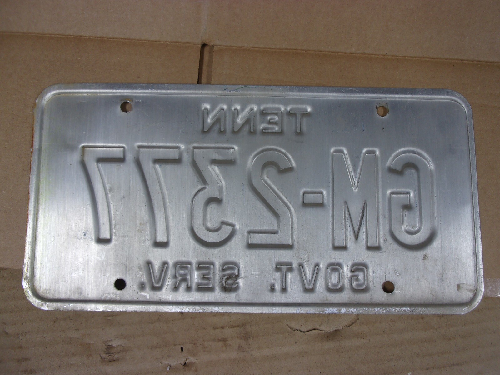 Vtg Tennessee Government Service License Plate Vehicle Truck Car ...