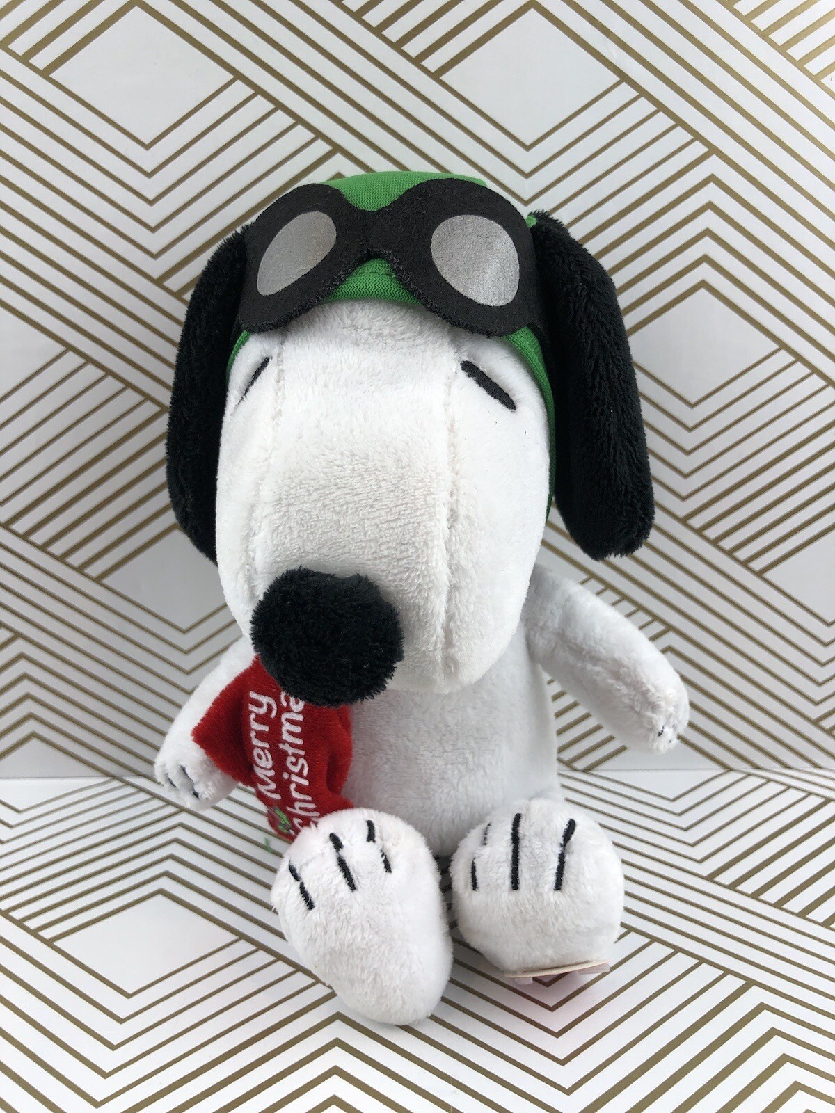 Peanuts Aviator 9" Snoopy Goggles Merry Christmas Scarf Plush 2016 | eBay