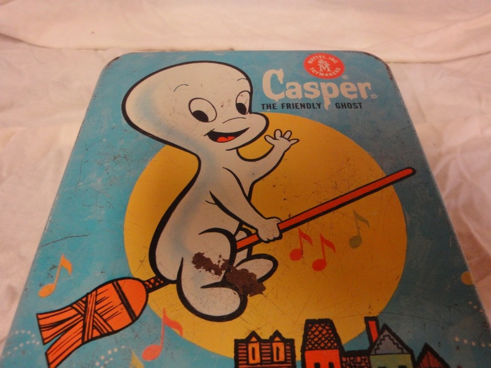 Rare! Vintage Casper the Friendly Ghost, Mattel, wind up tin toy music ...