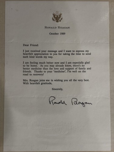 Ronald Reagan letter with Envelope & Presidential Seal. (Post ...
