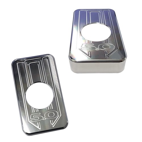 2011-2014 Ford Mustang Amp Billet Master Cylinder Cover 5.0 Logo | Amp