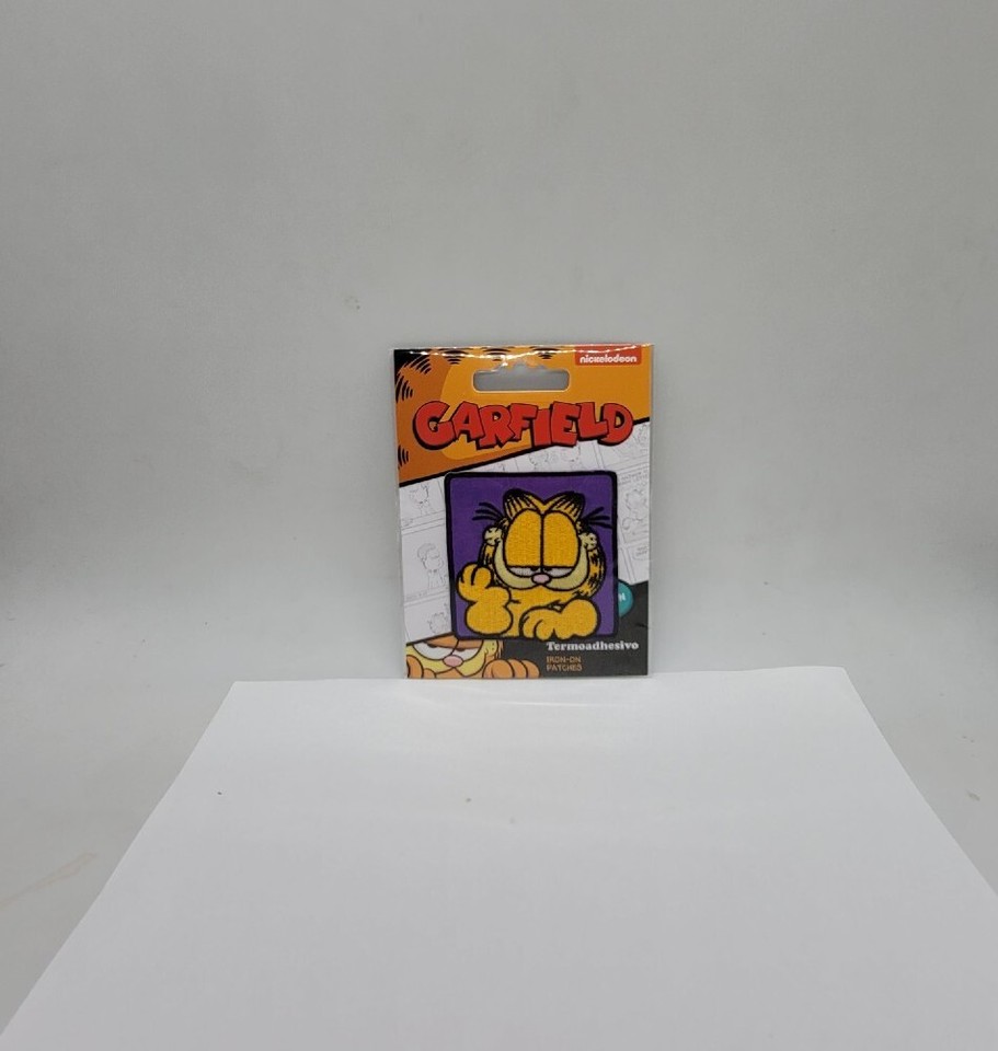 Garfield Comic Nickelodeon Square Purple Garfield Smiling Patch New ...