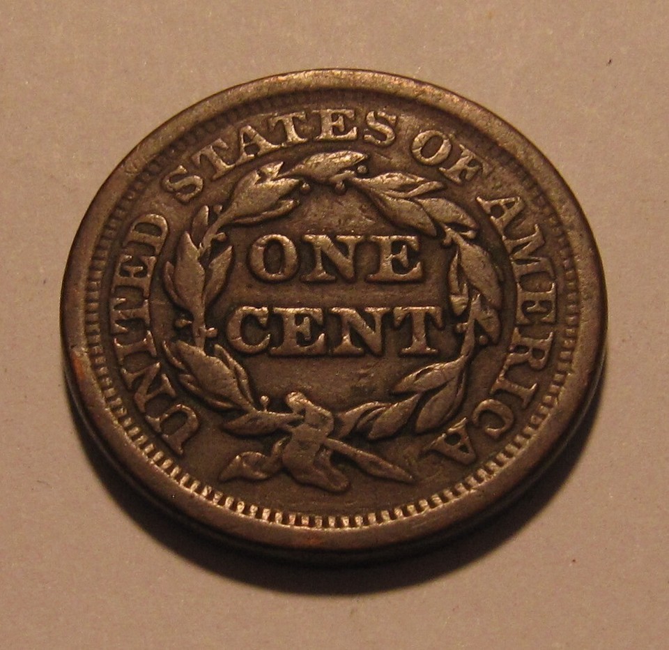 1852 Braided Hair Large Cent Penny - Circulated Condition - 179SA | eBay