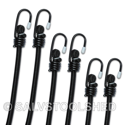 6 Piece Bungee Cord Set Octopus Occy Strap Elastic Tie Down 2× 24" 2× ...