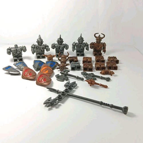 Mega Bloks Dragon Knights Lot Mini Figures Weapons Parts Krystal Wars ...