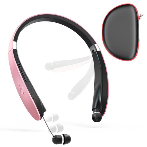 Foldable Bluetooth Headphones, Wireless Neckband Headset with ...