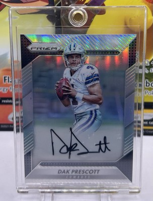 2016 Panini Prizm Dak Prescott Silver Prizm Rookie Auto #RA-DPS DAK ...