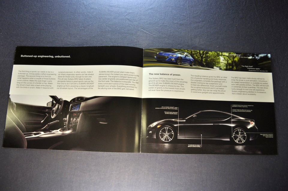2013 Subaru BRZ Coupe Sales Brochure Folder Excellent Original 13 | eBay