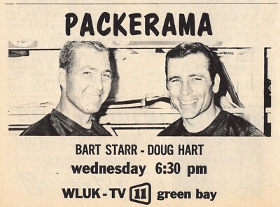1970 WLUK TV AD / PACKERAMA GREEN BAY PACKERS FOOTBALL QB BART STARR ...