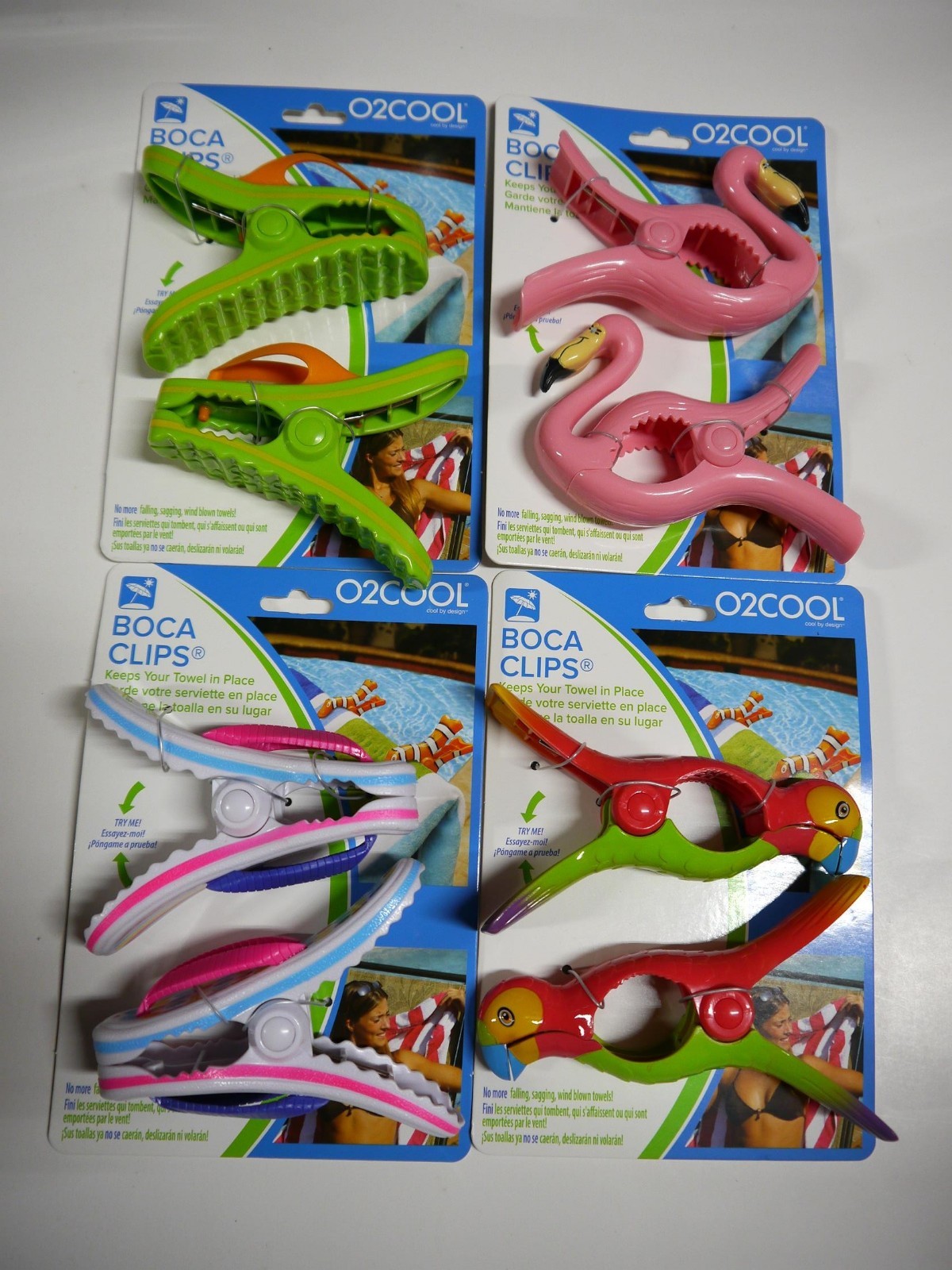 New Set Boca Clips BEACH Towel Holder Your Choice of Set | eBay