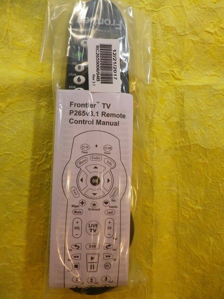 Frontier FIOS TV Remote Control Works W Verizon Also FTR P265v3.1 for ...