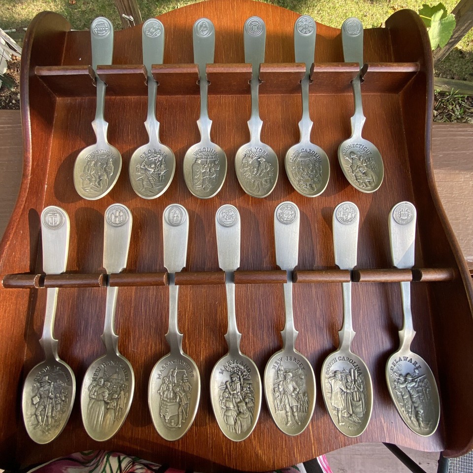 RARE SET Complete 13 Piece American Revolutionary War Heroes Pewter ...
