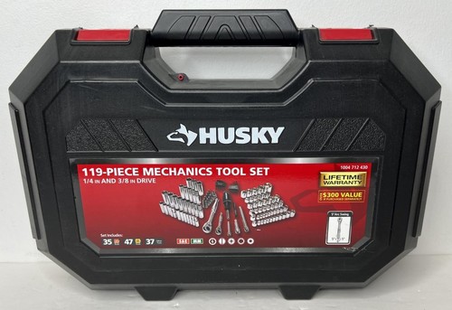 Husky Mechanics Tool Set 1/4", 3/8" Drive Metric/SAE 1004712430 (119 ...