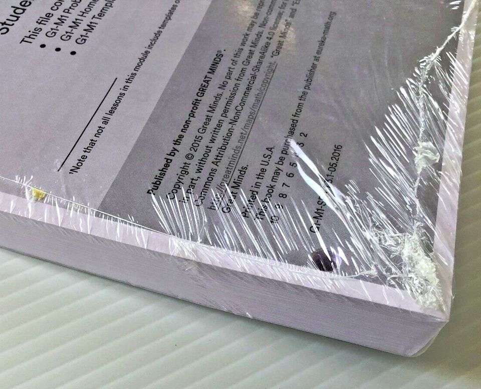 Eureka Math Grade 1 Module 1 Student File A Student Workbook 2015 Great ...