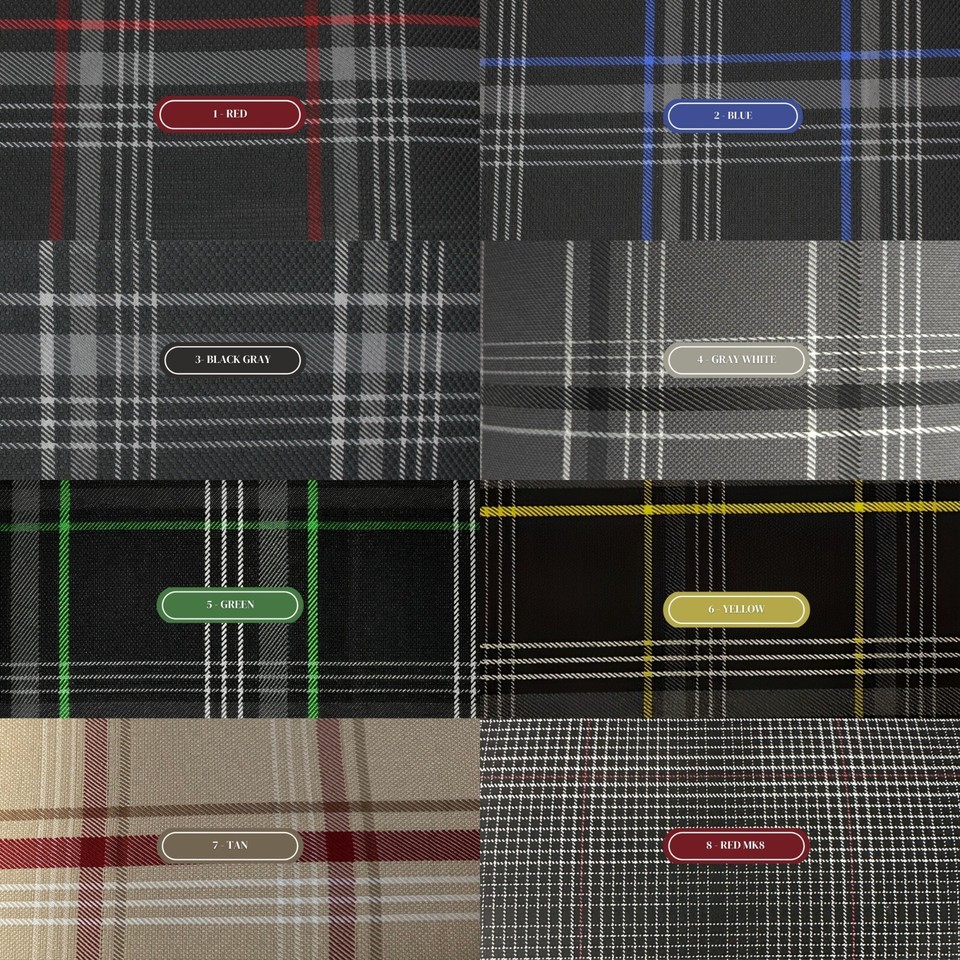 GTI Plaid Car Upholstery Fabric - VW Golf MK7- 4mm Foam - 55" - 140CM ...