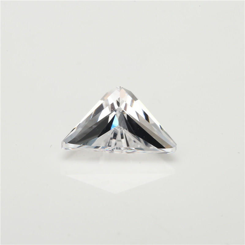 50pcs 3x3~15x15mm Triangle Shape White AAAAA loose cz stone cubic ...