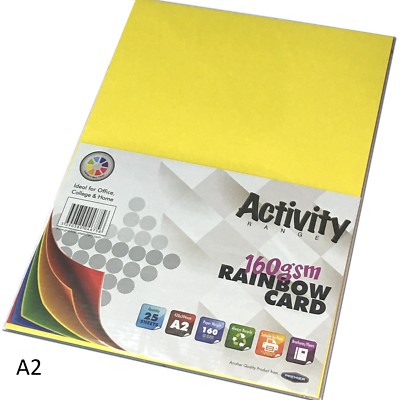 A2 Coloured Craft Card 25 Sheets card making craft printer 160gsm | eBay UK