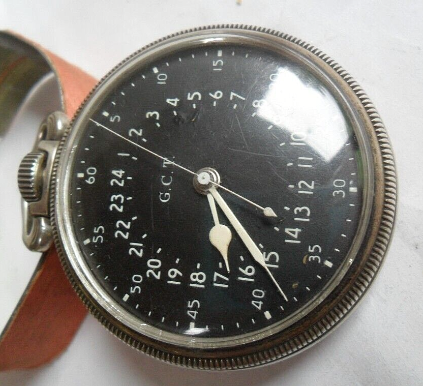 RARE SILVER WWII Hamilton GCT 24H Military Ordnance 4992B AN5740 Pocket ...