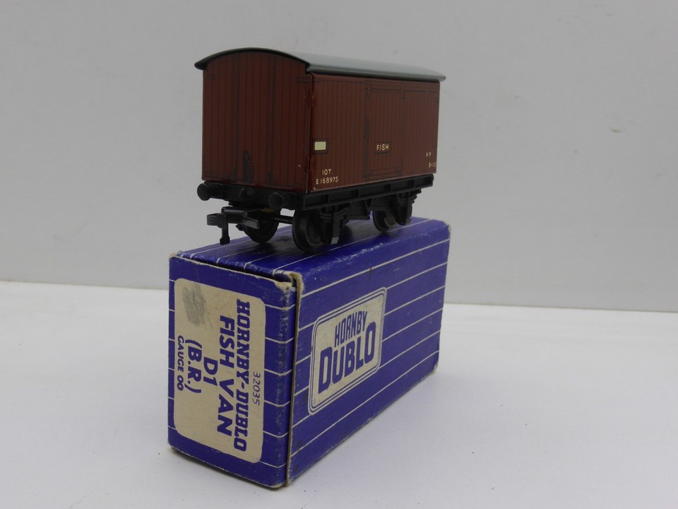 Hornby Dublo 3 Rail 2 x Fish Vans, NE & BR Boxed | eBay Australia