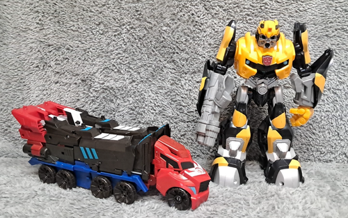 Lot Hasbro Dreamworks Transformers Power Bots Bumblebee Mega Optimus ...
