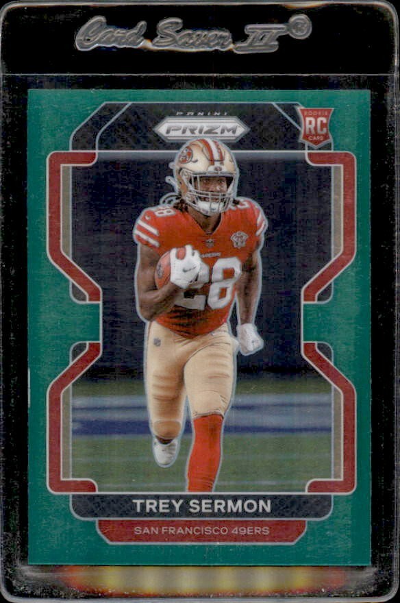 2021 Panini Prizm #354 Trey Sermon Rookie GREEN Prizm 49ers - Nice Card ...