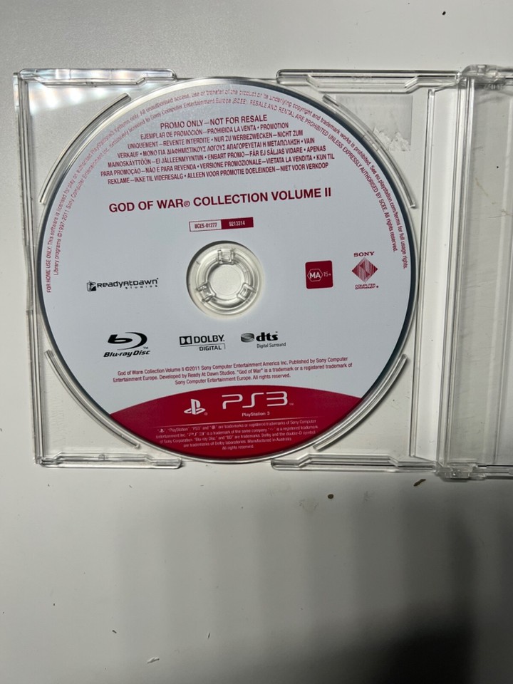 God Of War Collection Volume II 2 PS3 Promo Disc 🔥Very Rare & Limited🔥 ...