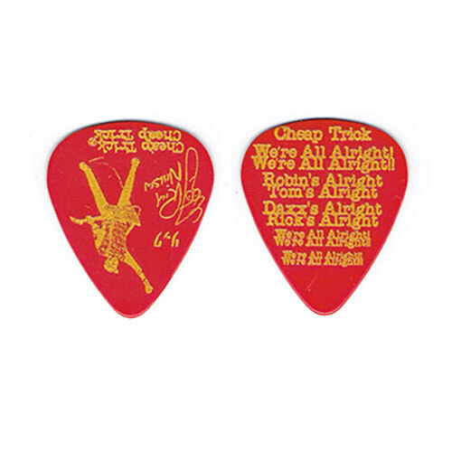 CHEAP TRICK "ALRIGHT (BAND) / RICK NEILSON SIG" Red Guitar Pick (2021 ...