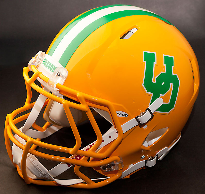 ***CUSTOM*** OREGON DUCKS 1984-1994 THROWBACK Riddell SPEED Football ...