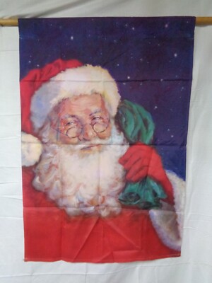 2001 NEW CREATIVE ENTERPRISES Polyester Flag ~ SANTA / CHRISTMAS ~ 25 ...