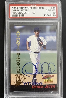 1994 Derek Jeter Signatures Rookies Auto Autograph RC /8650 PSA 10 POP ...