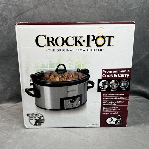 Crock-Pot (SCCPVL610-S-A) 6 Quart Cook & Carry Programmable Slow Cooker ...