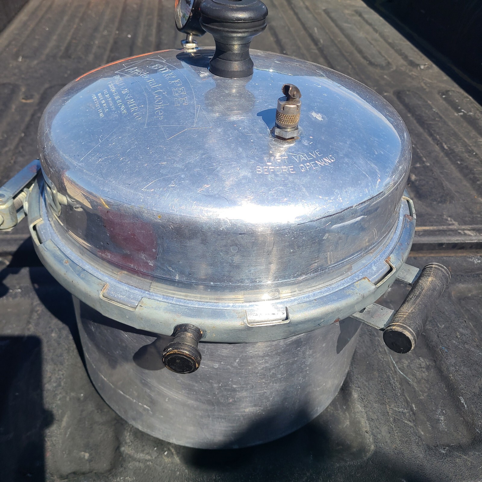 Vintage Auminum BURPEE Aristocrat Pressure Cooker/Canner 7qt cap | eBay