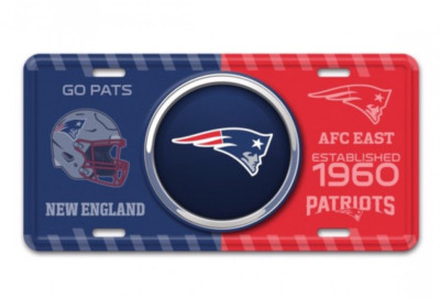 new england patriots metal license plate made in usa | eBay
