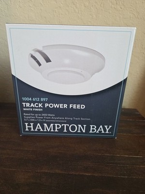 Hampton Bay Track Lighting Power Feed 2400-Watt White 1004 612897 | eBay