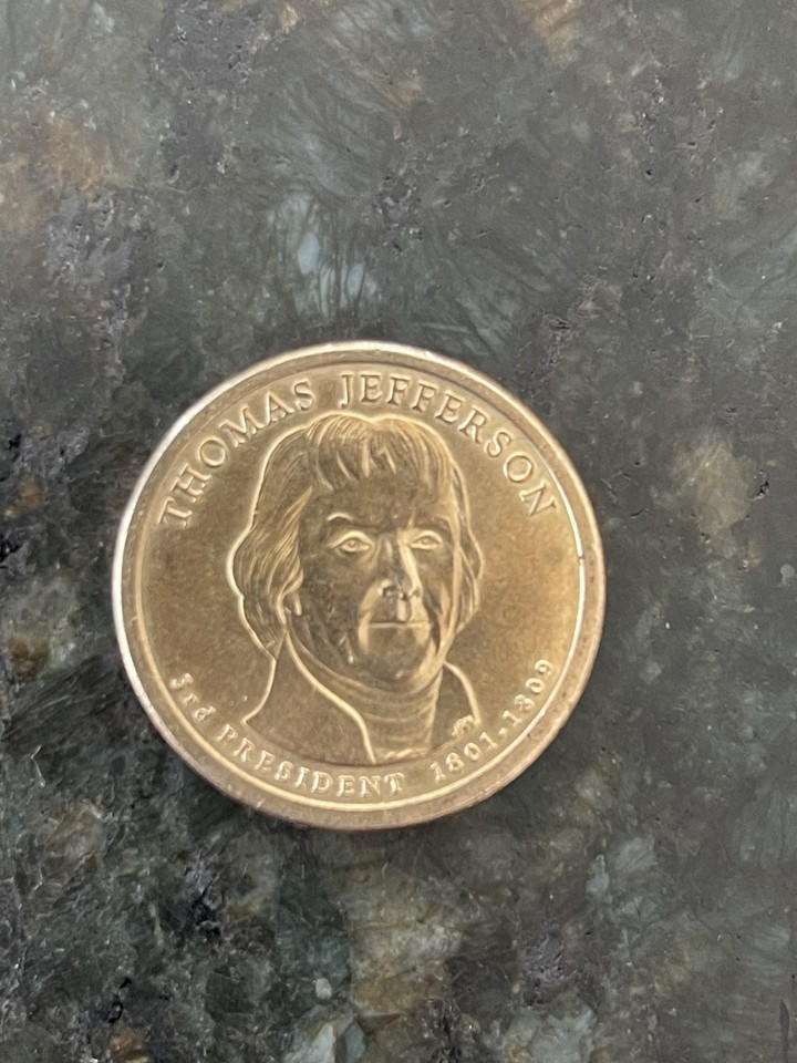 BU 2007 P - Thomas Jefferson $1 One Dollar Coin - 3rd President | eBay