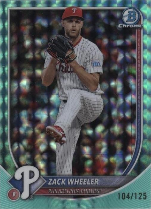 2025 Bowman Chrome - Zack Wheeler, Zack Wheeler #72 Aqua Geometric ...