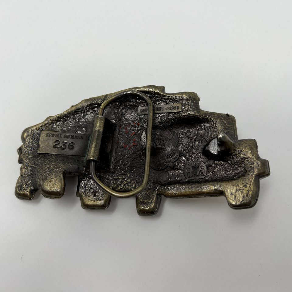 The Great American Buckle Co. 1980 Brass Logging Truck Belt Buckle ...