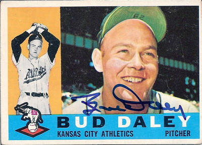 1960 TOPPS # 8 BUD DALEY AUTOGRAPH SIGNED AUTO CARD NEW YORK YANKEES | eBay