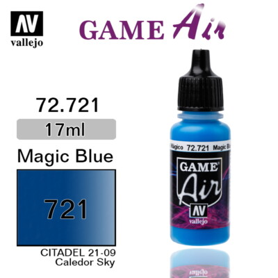 Vallejo Acrylic Paint #72721 Game Air - Magic Blue 17ml | eBay Australia