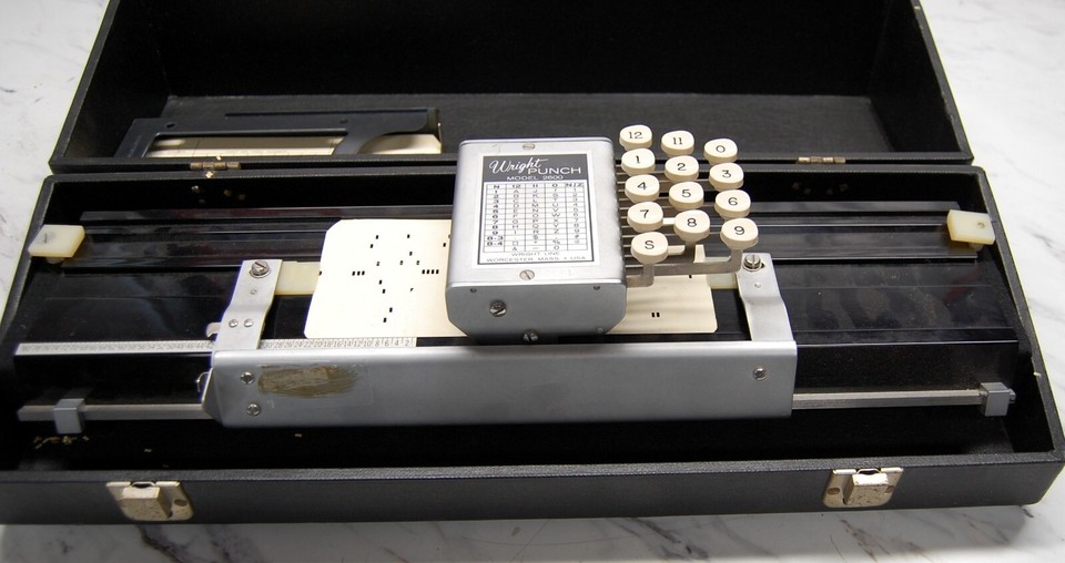 Rare Museum Item Wright 2600 80 Column Keypunch Machine S#6918 IBM w ...